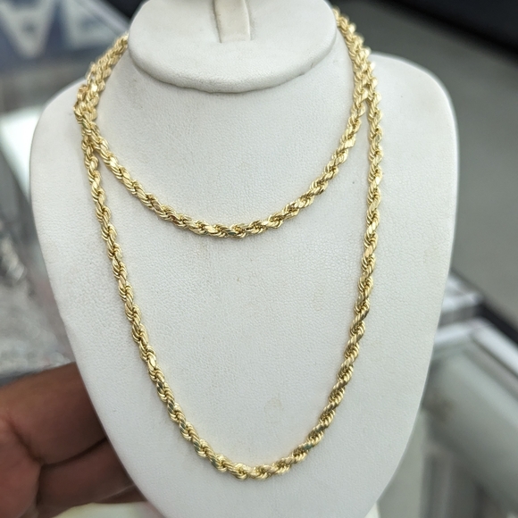Unbrand | Accessories | Kt Real Gold Rope Chain 35mm 22 Inches | Poshmark